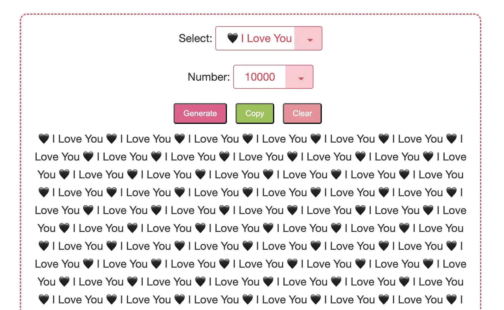 I Love You 1 To 10000 Times Copy And Paste I Love You 1 To 10000 Times Copy And Paste